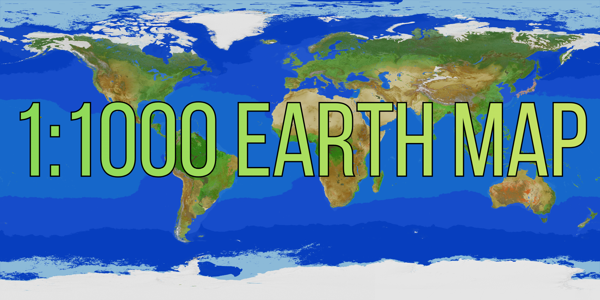 1:1000 Earth Map | Minecraft Earth Maps